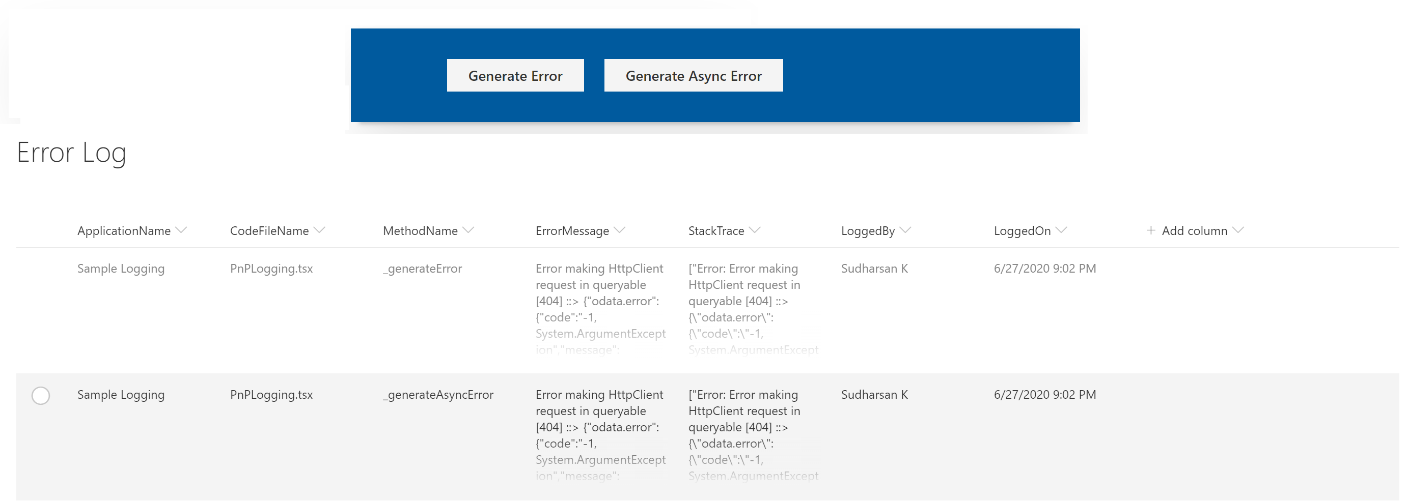 SPFx – Using PnP Logging | Knowledge Share