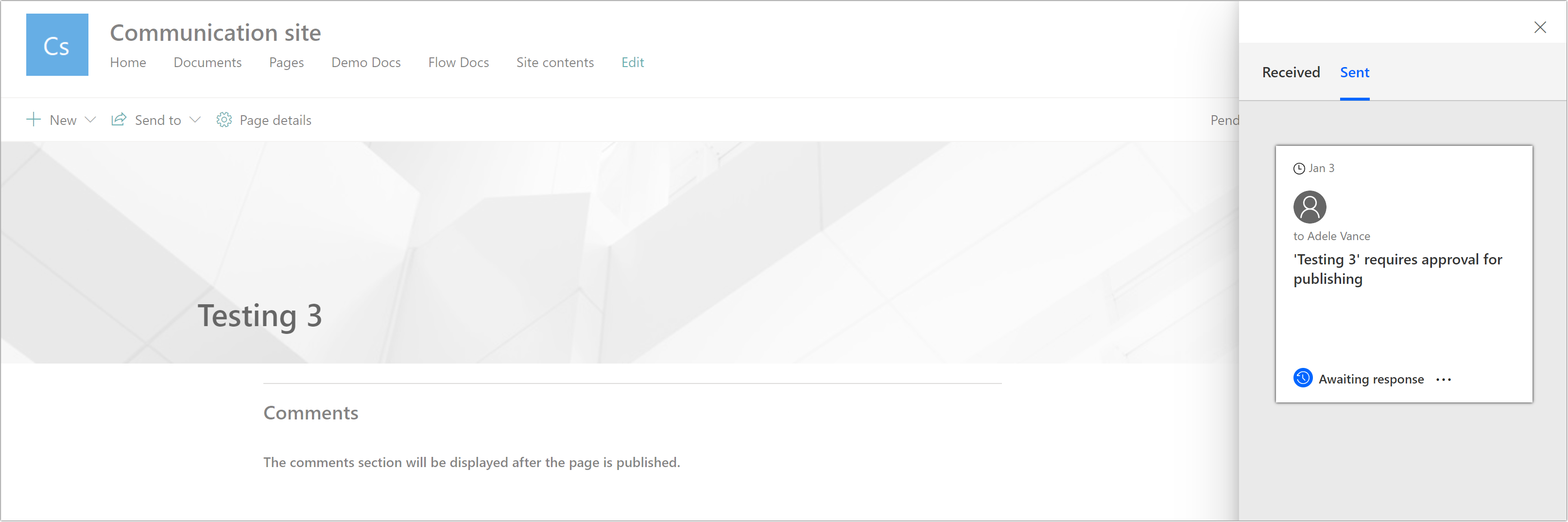 SharePoint Modern page approvals deep dive | Knowledge Share