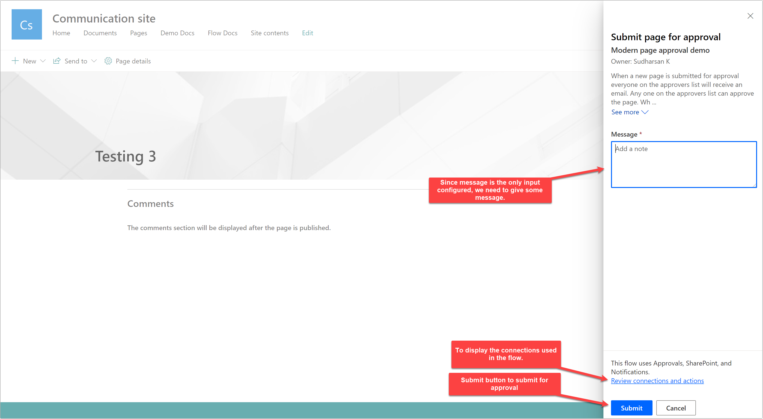 SharePoint Modern page approvals deep dive | Knowledge Share
