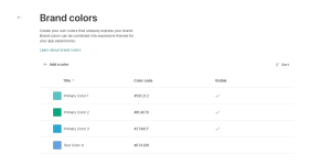 Brand Colors Using SharePoint Brand Center | Knowledge Share